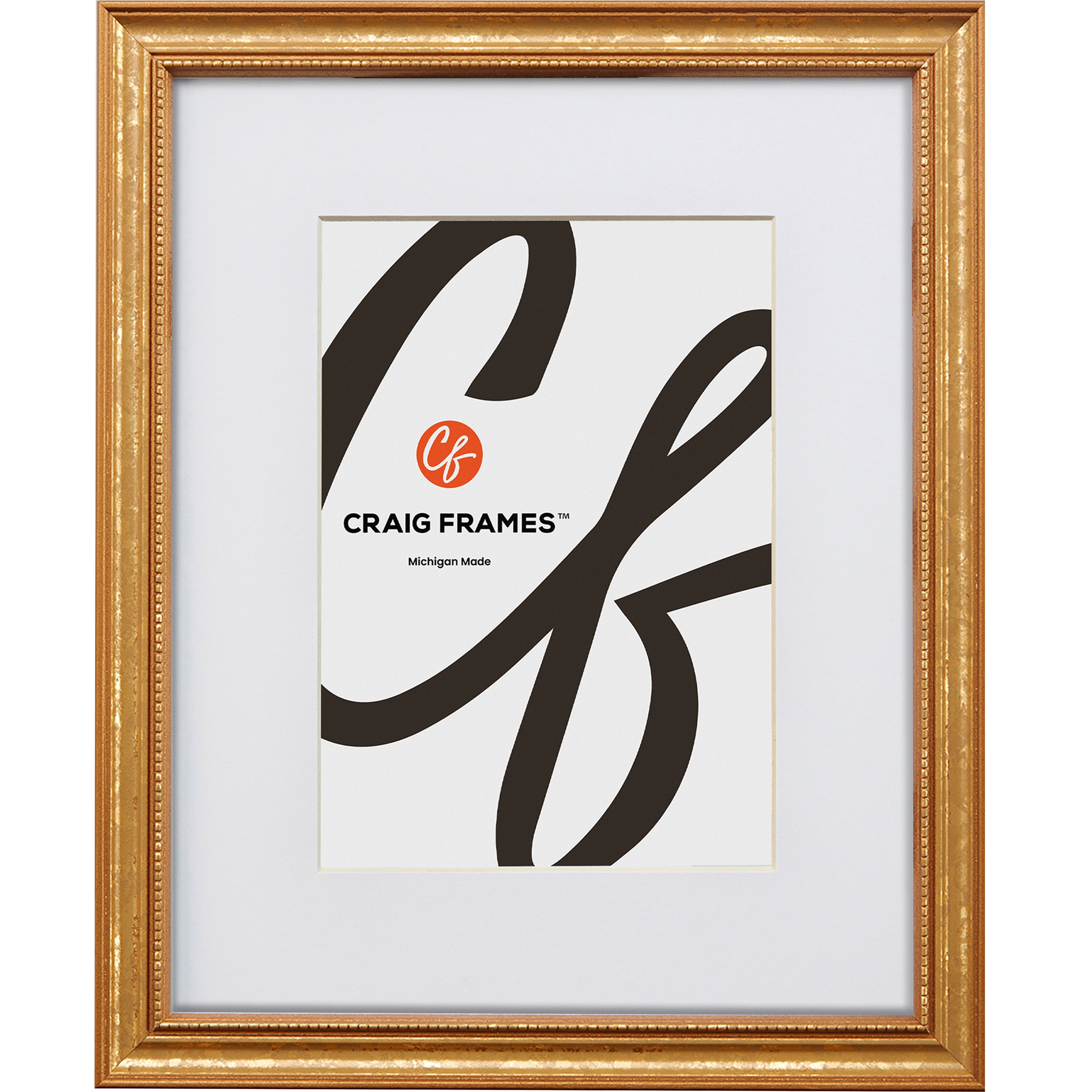 10281624 16x24 Inch Brushed Gold Picture Frame 5 Wide Craig Frames 10281624-16x24-inch-brushed-gold-picture-frame-5-wide-craig-frames